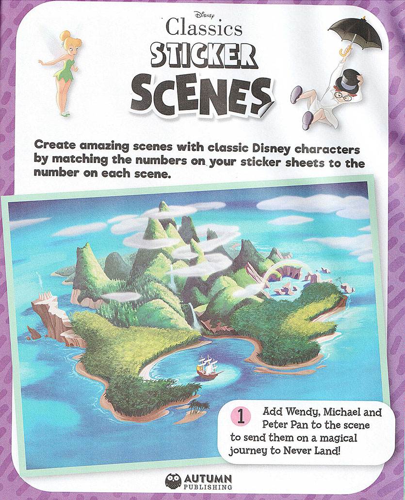 Learning is Fun. DISNEY STICKER SCENES OVER 50 STICKERS-CLASSICS