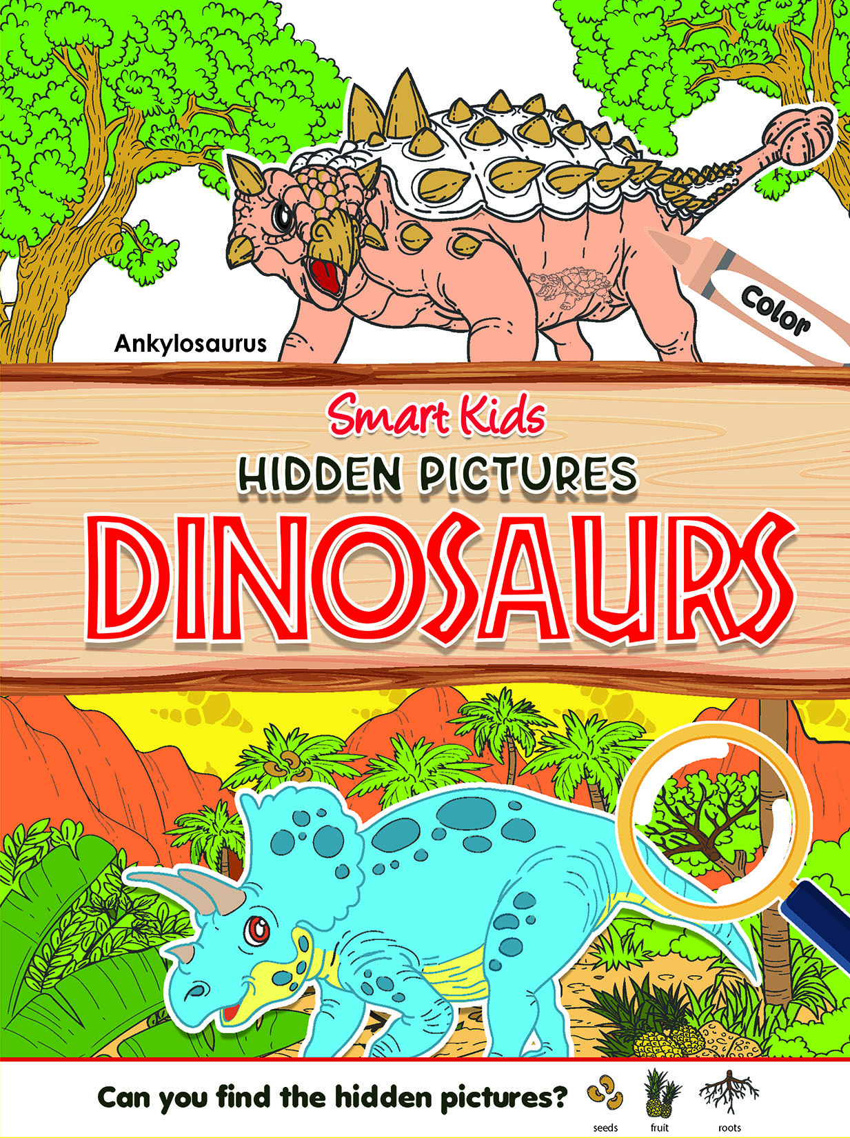 Learning is Fun. SMART KIDS HIDDEN PICTURES-DINOSAURS