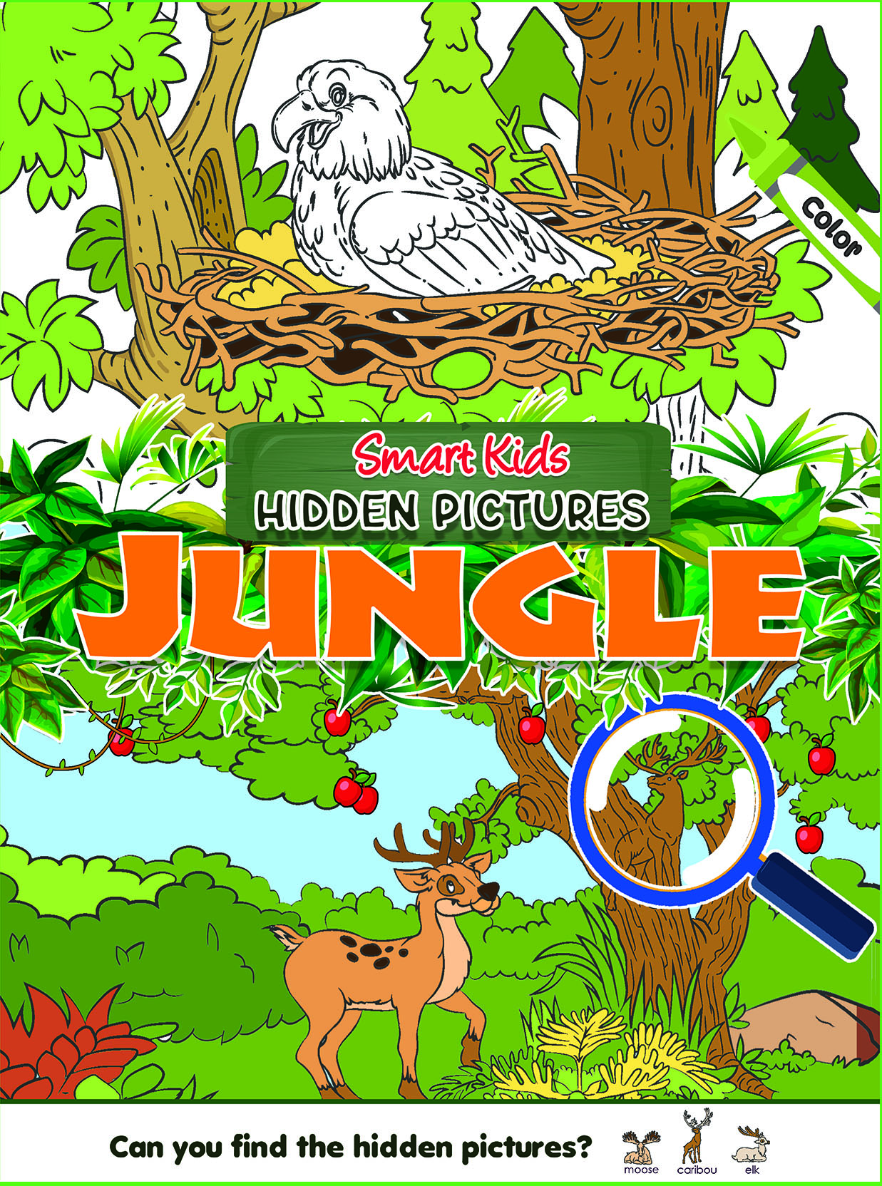 Learning is Fun. SMART KIDS HIDDEN PICTURES-JUNGLE