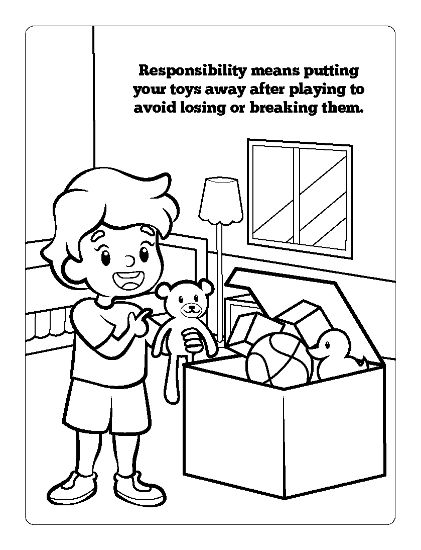 Learning is Fun. SMART KIDS COLORING BOOK WITH RESPONSIBILITY